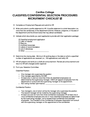 Fillable Online cms cerritos CLASSIFIEDCONFIDENTIAL SELECTION ...