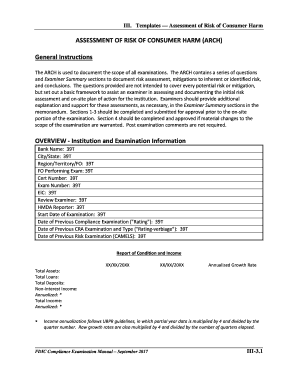Fillable Online Templates Assessment of Risk of Consumer Harm Fax Email ...