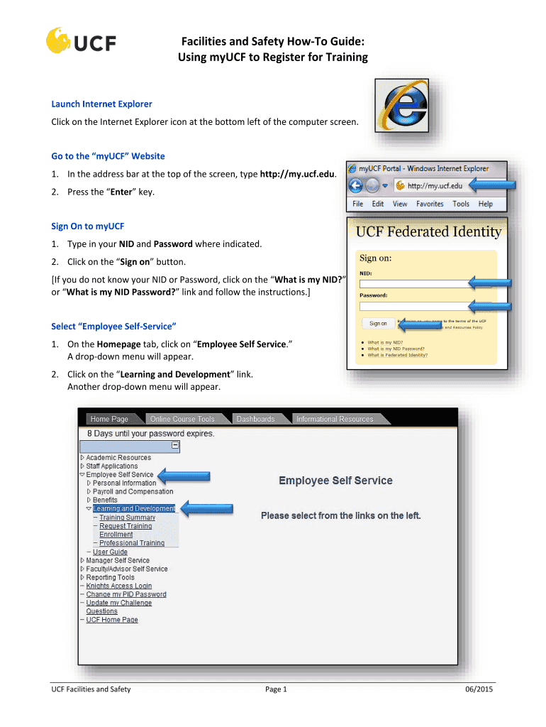 Fillable Online Facilities and Safety How-To Guide: Using myUCF to ...