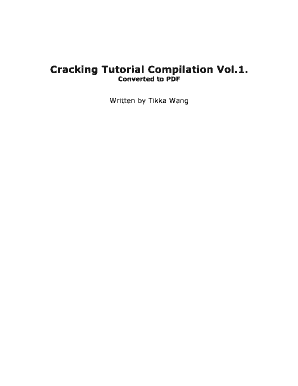Fillable Online Cracking Tutorial Compilation Vol Fax Email Print ...