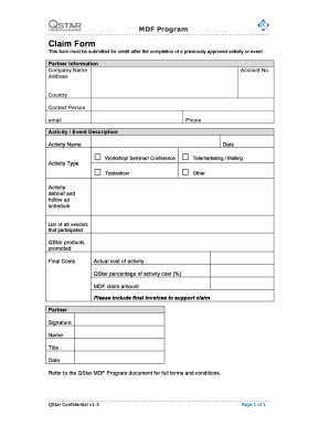 Fillable Online Claim Form - QStar Technologies Fax Email Print - pdfFiller