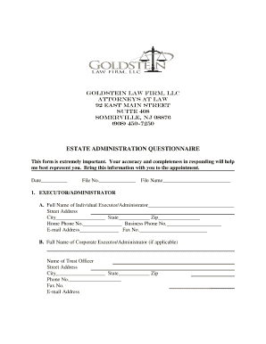 Fillable Online Adminstration Questionnairepdf Fax Email Print - pdfFiller
