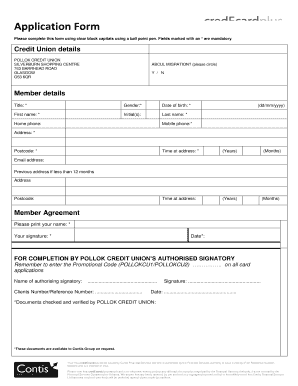 Fillable Online pcu org Please complete this form using clear block capitals using a ball point ...