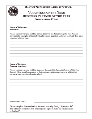 Fillable Online maryofnazareth CBN Nomination Form 2012 Fax Email Print ...