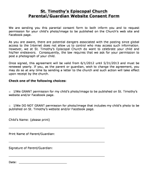 Fillable Online sttimothy indydio Website consent form 5-18-12doc ...