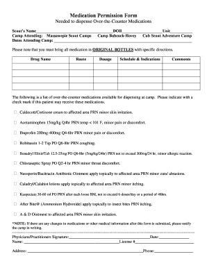 Fillable Online senecawaterways 2016 - Over the Counter Medication ...