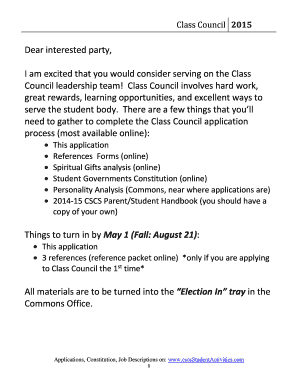 Fillable Online Student Senate Application Fax Email Print - pdfFiller