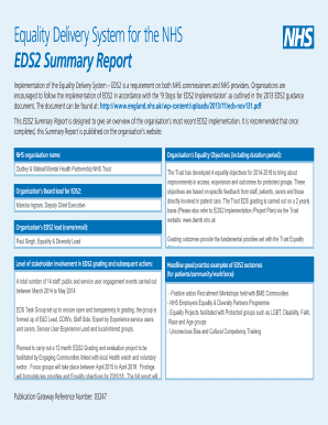Fillable Online dwmh nhs Equality Delivery System for the NHS EDS2 ...