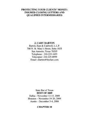 Fillable Online PROTECTING YOUR CLIENTS MONEY: INSURED CLOSING LETTERS ...