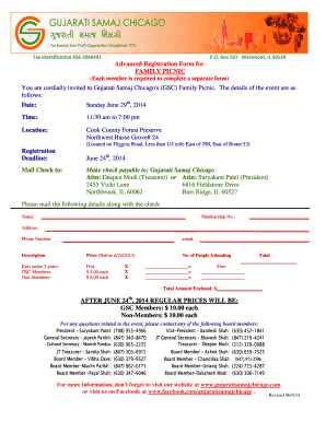 Fillable Online Advance-Registration-form-for-Family-PICNIC-in ...