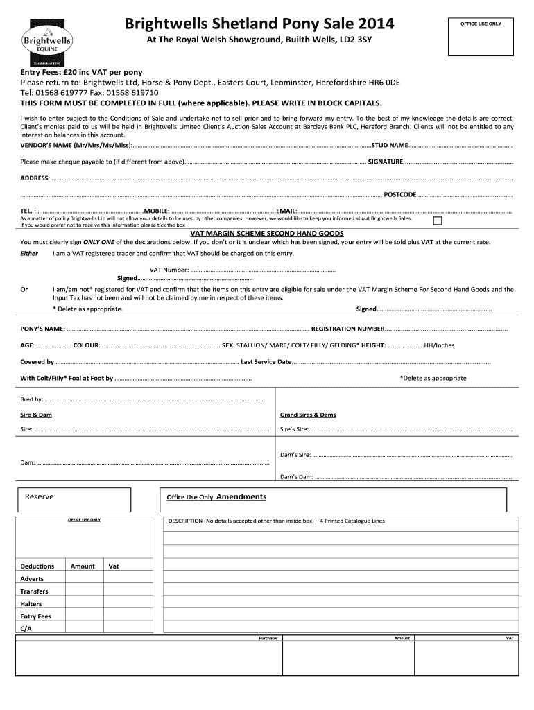 Fillable Online Printable Entry Formdocx Fax Email Print - pdfFiller