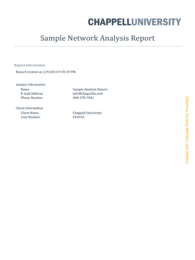 Fillable Online Sample Network Analysis Report Fax Email Print - pdfFiller