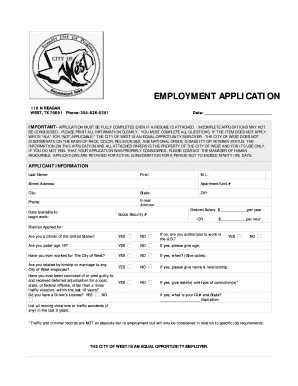 Fillable Online IMPORTANT- - West Fax Email Print - pdfFiller