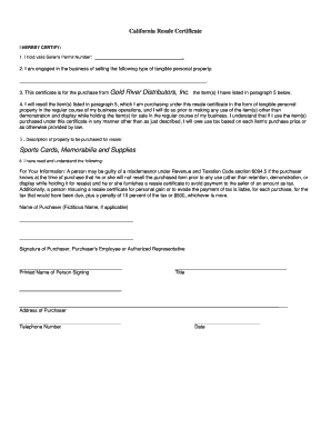 Fillable Online I hold valid Seller 's Permit Number: Fax Email Print ...