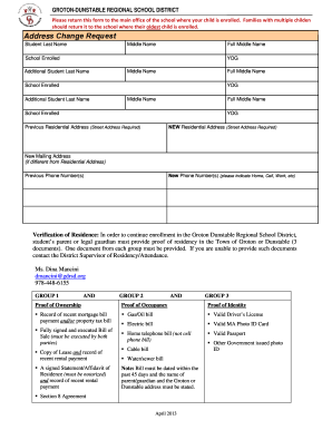 Fillable Online gdrsd Address Change Form 2docx - gdrsd Fax Email Print ...