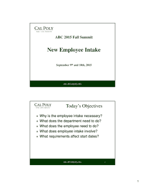 Fillable Online New Employee Intake Fax Email Print - pdfFiller