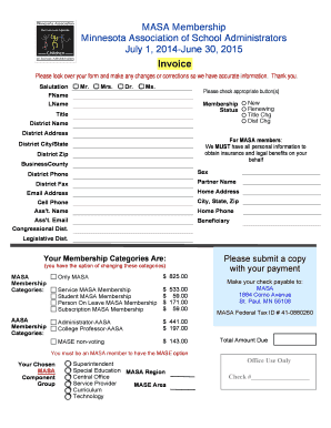 Fillable Online mnasa MASA Membership Minnesota Association of School ...