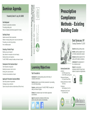 Fillable Online halfmoonseminars Presented by Daniel R Long RA NCARB ...