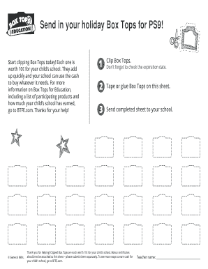 Fillable Online ps9 Start clipping Box Tops today - ps9 Fax Email Print ...