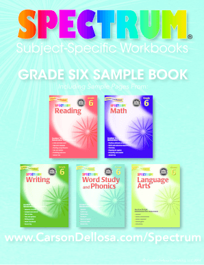 Fillable Online GRADE SIX SAMPLE BOOK ...