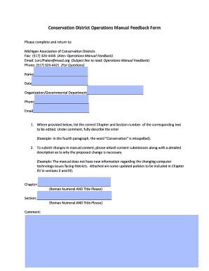 Fillable Online macd Conservation District Operations Manual Feedback ...