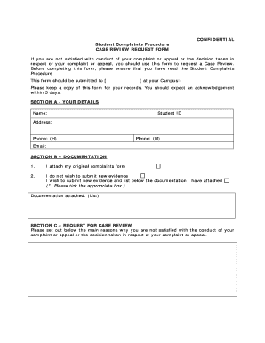 Fillable Online Case Review Request Form - Taylors College Fax Email ...