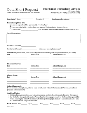 Fillable Online it iastate Data Short Request Data short request form ...