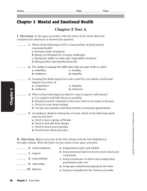 Fillable Online hhs d211 Chapter 3 Mental and Emotional Health - hhsd211org - hhs d211 Fax Email ...