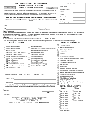 Fillable Online etsu You should deliver this form to Burgin Dossett Hall, Rm 309, or mailfax it ...
