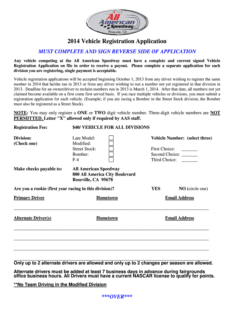 Fillable Online 14 Vehicle Registration formpdf Fax Email Print - pdfFiller