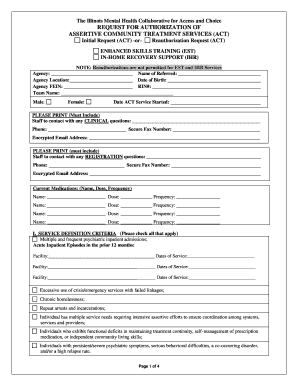 Fillable Online The Illinois Mental Health Collaborative for Access and ...