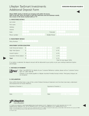 Fillable Online LTS Additional Deposit Form 11209 Fax Email Print ...