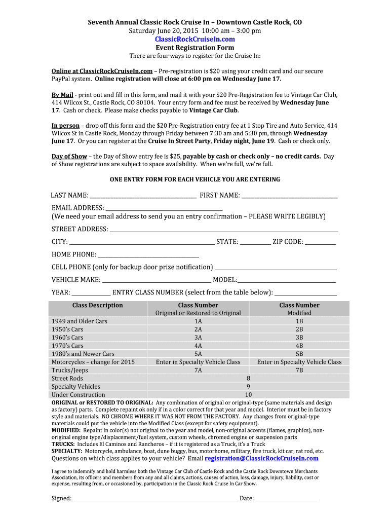 Fillable Online Vcc Cruise In 2015 Registration Form - Final FINALdocx ...