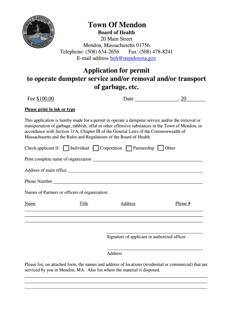 Fillable Online Trash Hauler Application Fax Email Print - pdfFiller