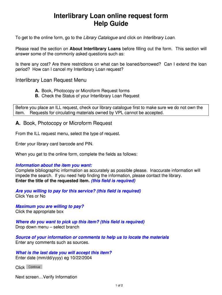 Fillable Online vpl-rss vpl Interlibrary Loan online request form Fax Email Print - pdfFiller