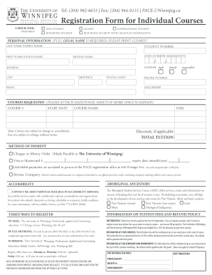 Fillable Online Course registration form v104 May 28indd Fax Email ...