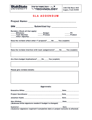 Fillable Online it usu Addendum Form.doc - it usu Fax Email Print - pdfFiller