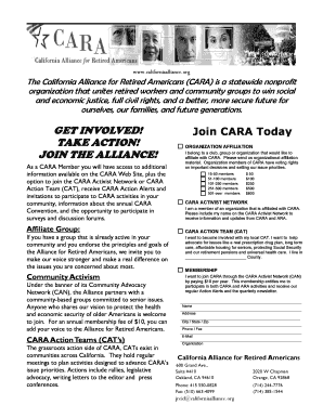Fillable Online californiaalliance CARA brochure and affiliation ...