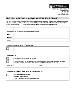 Fillable Online FRINGE BENEFIT TAX DECLARATION Fax Email Print - pdfFiller