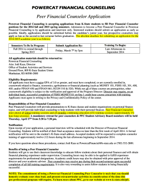 Fillable Online k-state POWERCAT FINANCIAL COUNSELING - k-state Fax ...