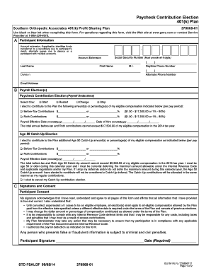 Fillable Online Paycheck Contribution Election 401k Plan - Paducah KY ...