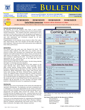 Fillable Online REMINDER REMINDER REMINDER REMINDER Early finish ...