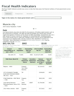 Fillable Online Muncie Fiscal Health 2014 - Citizens for Good ...