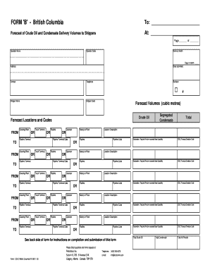 Fillable Online Form B - British Columbiapdf Fax Email Print - pdfFiller