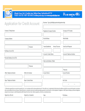 Fillable Online abcdepot co Abc Depot credit application form and TCPDF ...