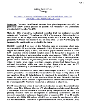 Fillable Online Moderate pulmonary embolism treated with thrombolysis (from the Fax Email Print ...