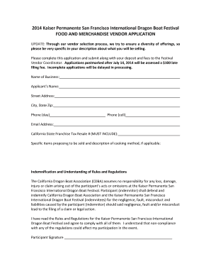 Fillable Online Master File - Vendor Application Form Instructions ...