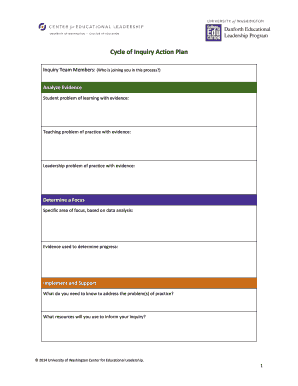 Fillable Online info k-12leadership Cycle of Inquiry Action Plan ...