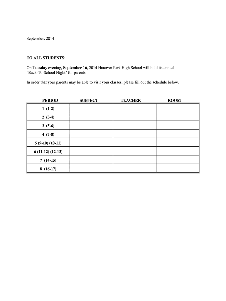 Fillable Online Parent - schedule form Fax Email Print - pdfFiller