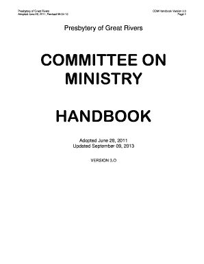 Fillable Online greatriverspby Presbytery of Great Rivers ...